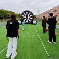 China Commercial Inflatable Football Dart Target with Numbered Scoring Board Velcro Balls and Reinforced Base for Events and Team Games for sale