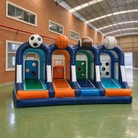 China Commercial 4-in-1 Inflatable Multi-Sport Challenge Arena with Soccer Basketball Football and Baseball Target Stations for Events and Rentals for sale