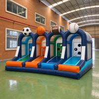 China Commercial 4-in-1 Inflatable Multi-Sport Challenge Arena with Soccer Basketball Football and Baseball Target Stations for Events and Rentals for sale
