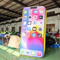 China Custom Giant Inflatable Smartphone Advertising Model with Full Color Printed Screen for Brand Promotions Exhibitions and Retail Displays for sale