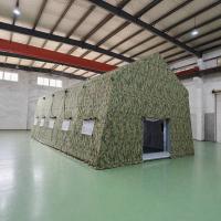 China Commercial Camouflage Inflatable Emergency Shelter Tent with Large Capacity Air Frame Windows and Modular Entrance for Field Operations for sale