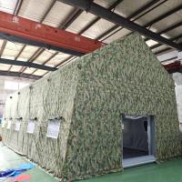 China Commercial Camouflage Inflatable Emergency Shelter Tent with Large Capacity Air Frame Windows and Modular Entrance for Field Operations for sale