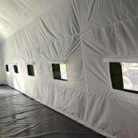 China Commercial Camouflage Inflatable Emergency Shelter Tent with Large Capacity Air Frame Windows and Modular Entrance for Field Operations for sale
