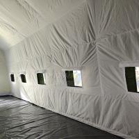 China Commercial Camouflage Inflatable Emergency Shelter Tent with Large Capacity Air Frame Windows and Modular Entrance for Field Operations for sale