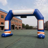 China Custom Commercial Inflatable Marathon Finish Arch with Sponsor Panels Stable Base and Full Color Printing for sale