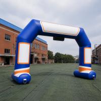 China Custom Commercial Inflatable Marathon Finish Arch with Sponsor Panels Stable Base and Full Color Printing for sale