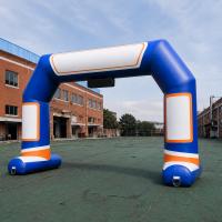 China Custom Commercial Inflatable Marathon Finish Arch with Sponsor Panels Stable Base and Full Color Printing for sale