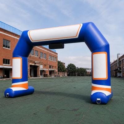 China Custom Commercial Inflatable Marathon Finish Arch with Sponsor Panels Stable Base and Full Color Printing for sale