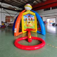 China Commercial Five-in-One Inflatable Multi-Sport Challenge Station with Basketball Target Games and Reinforced Frame for Events for sale