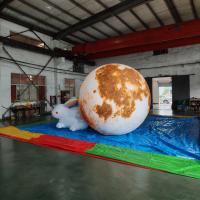 China Commercial Illuminated Inflatable Moon and Rabbit Display Set with Custom Printing for Festivals Malls and Event Decorations for sale