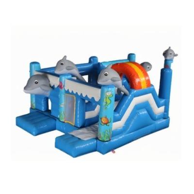 China Commercial Inflatable Dolphin Bounce Castle 5.2x5x3.2m PVC Jumping House for Kids for sale