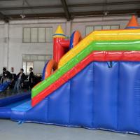 China Large Inflatable Bouncer Combo with Swimming Pool 5x5m Customizable PVC Bounce House for Kids for sale