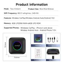 China 4+64gb Ai Box Wireless Adapter Carplay Android Auto AI Box Dongle Bluetooth 4.2  5.0 for sale