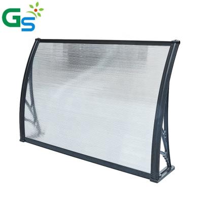 China 5Mm Twin Wall Hollow Polycarbonate Sheet Diy Door Bracket Awning Canopy For Balcony Covering for sale
