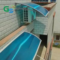 China 5Mm Twin Wall Hollow Polycarbonate Sheet Diy Door Bracket Awning Canopy For Balcony Covering for sale