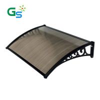 China 5Mm Twin Wall Hollow Polycarbonate Sheet Diy Door Bracket Awning Canopy For Balcony Covering for sale