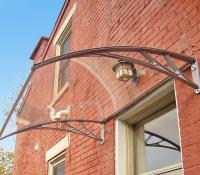 China Outdoor Window Sunshade with 1000mm Aluminum Bracket and Hotel Polycarbonate Canopy for sale