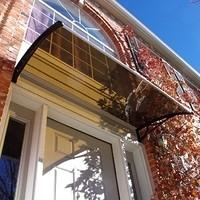 China Outdoor Window Sunshade with 1000mm Aluminum Bracket and Hotel Polycarbonate Canopy for sale