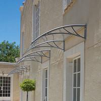 China Outdoor Window Sunshade with 1000mm Aluminum Bracket and Hotel Polycarbonate Canopy for sale