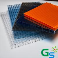 China Contemporary Design Colored Polycarbonate Hollow Sheet for Roofing 4mm-20mm Thickness for sale