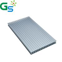 China Triple Wall Polycarbonate Hollow Sheet Greenhouse Roof Panel with 50 Micor UV Coating for sale