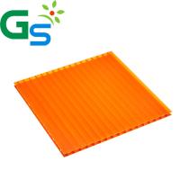 China Triple Wall Polycarbonate Hollow Sheet Greenhouse Roof Panel with 50 Micor UV Coating for sale