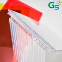 China 11800mm Clear Blue Green Polycarbonate Hollow Sheet for Sun Sheets PC Embossed Sheets for sale