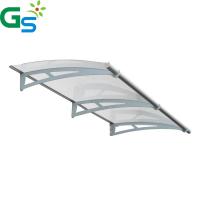 China Manual Operation Method PC Coated Anti-Uv Stainless Steel Support Polycarbonate Canopy for sale