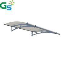 China Manual Operation Method PC Coated Anti-Uv Stainless Steel Support Polycarbonate Canopy for sale