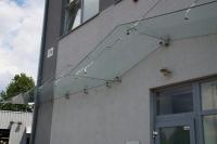 China 6 6MM Glass Panel DIY Stainless Steel Awning for Outdoor and Window Wall Suspension for sale