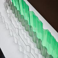 China 0.8Mm Polycarbonate Corrugated Sheet With Clear And Colored And 100% Virgin Bayer Material for sale