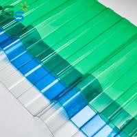 China 10 years warranty impact resistance polycarbonate corrugated plastic roofing sheet for highway sound insulation for sale