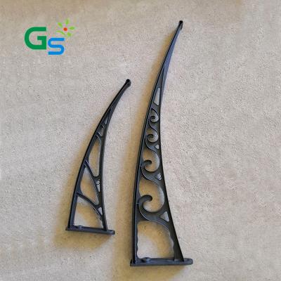 China 1000*1200mm Polycarbonate Canopies Grey Color Aluminum Bracket For Outdoor Door and Window Awning for sale