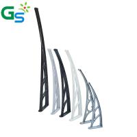 China 1000*1200mm Polycarbonate Canopies Grey Color Aluminum Bracket For Outdoor Door and Window Awning for sale
