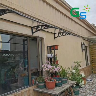 China Outdoor Sun Shade Plastic Bracket Canopies Rain Protection For Windows Polycarbonate Awning for sale