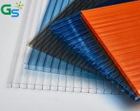 China 12mm UV Protection Blue Colored PC Hollow Sheet 16Mm Triple Wall Polycarbonate Sheet For Greenhouse for sale