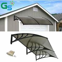 China DIY 100cm*200cm Polycarbonate Outdoor Canopy Awning With Aluminum Bracket Pc Hollow Sheet for sale