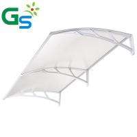 China 1000*800 Brown Bracket 5Mm Polycarbonate Hollow Sheet Rain Protection Window Multiwall Canopy Awning for sale