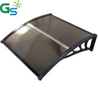 China Diy Outdoor Polycarbonate Cover Front Door Patio Canopy Sun Shetter Rain Snow Protection Bronze Hollow Sheet Window Awning for sale