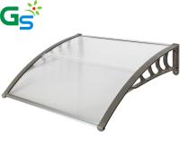 China Diy Outdoor Polycarbonate Cover Front Door Patio Canopy Sun Shetter Rain Snow Protection Bronze Hollow Sheet Window Awning for sale