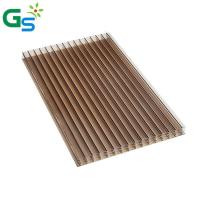 China 100% Virgin Building Bronze Opaque 16mm Triple Wall PC Polycarbonate Hollow Sheet For UK Market for sale