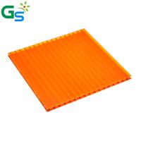China Blue Color 16mm Multiwall Layer Four Wall Polycarbonate Hollow Sheet For Carport for sale