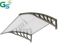 China Overhead Door Canopy Awning Cover Window Awning Gray Polycarbonate Patio Balcony Cover For Sun Rain Snow Protection for sale