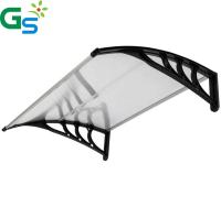 China Overhead Door Canopy Awning Cover Window Awning Gray Polycarbonate Patio Balcony Cover For Sun Rain Snow Protection for sale