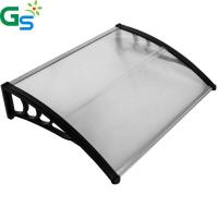 China Overhead Door Canopy Awning Cover Window Awning Gray Polycarbonate Patio Balcony Cover For Sun Rain Snow Protection for sale