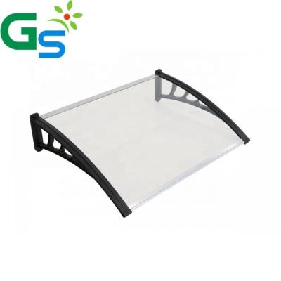 China Cheap Price Diy Black Plastic Bracket Polycarbonate Hollow Sheet Sunshade Aluminum Awning for sale