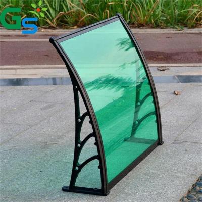 China Outdoor Waterproof Pc Awnings White Color Aluminum Bracket Polycarbonate Canopy for sale