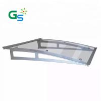 China Outdoor Polycarbonate Solid Sheet Cover Steel Bracket Steel Awning for sale