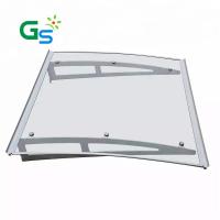 China Outdoor Polycarbonate Solid Sheet Cover Steel Bracket Steel Awning for sale