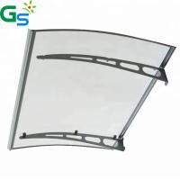 China Outdoor Polycarbonate Solid Sheet Cover Steel Bracket Steel Awning for sale